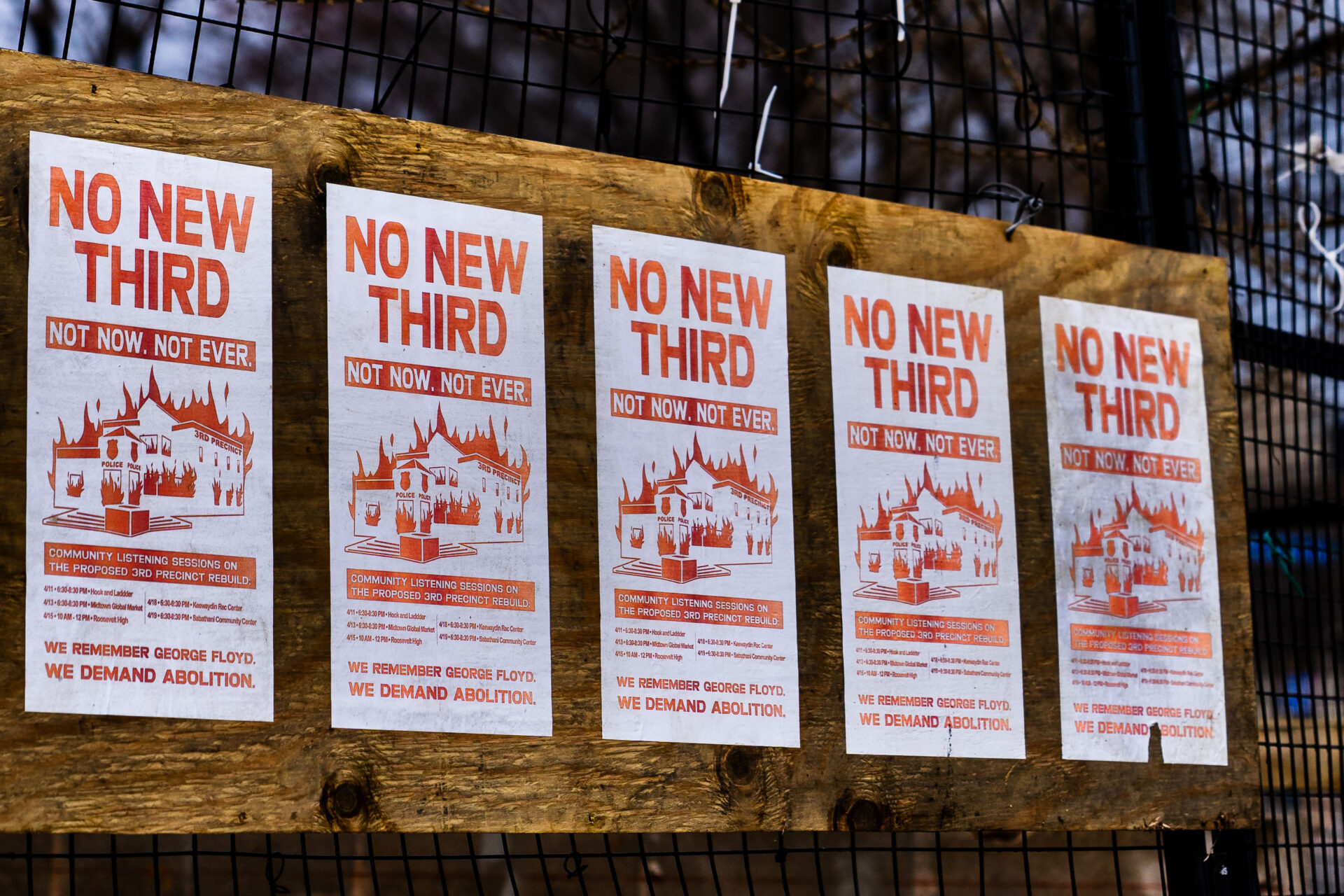 Minneapolis: Flyers protest proposed 3rd Precinct rebuild — April 15 ...