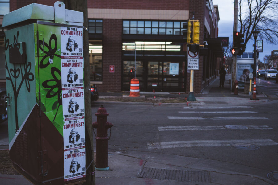 Socialist Revolution Flyer on Hennepin Ave Electrical Box — March 6 ...