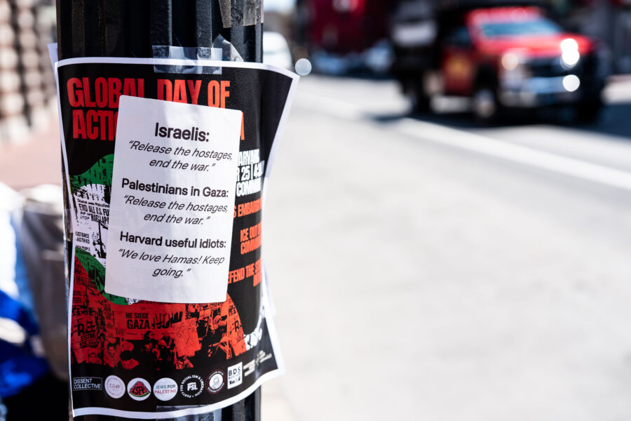 Global day of action protest flyers at Harvard University — April 24 ...